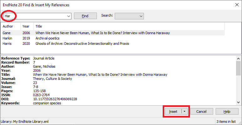 Cite References In Word EndNote 20 For Windows Expert Help Guides 