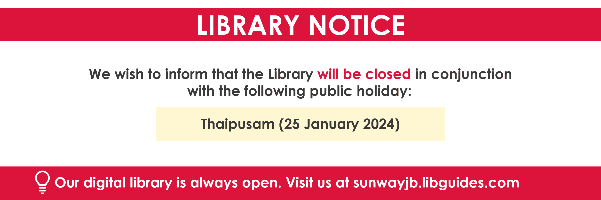 Library News & Events - LibGuides at Sunway College Johor Bahru