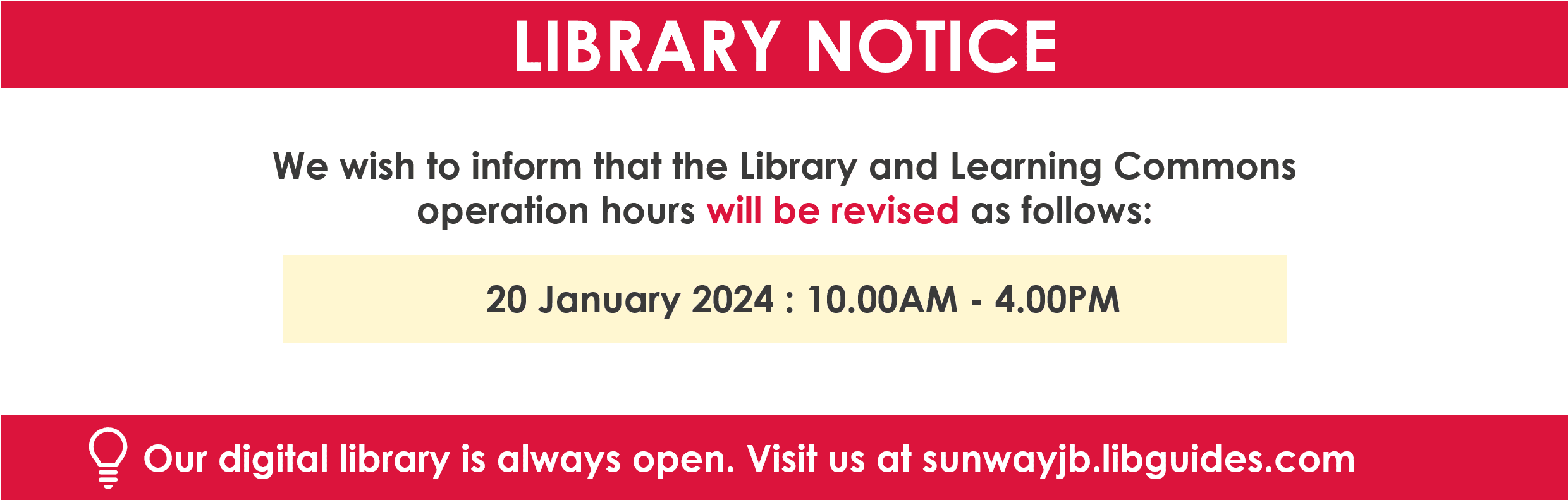 Library News & Events - LibGuides at Sunway College Johor Bahru
