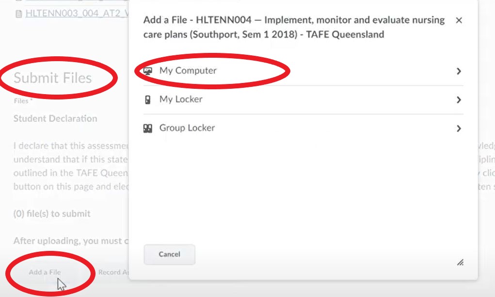 How do I upload my assignment into connect? - TAFE Queensland Library ...