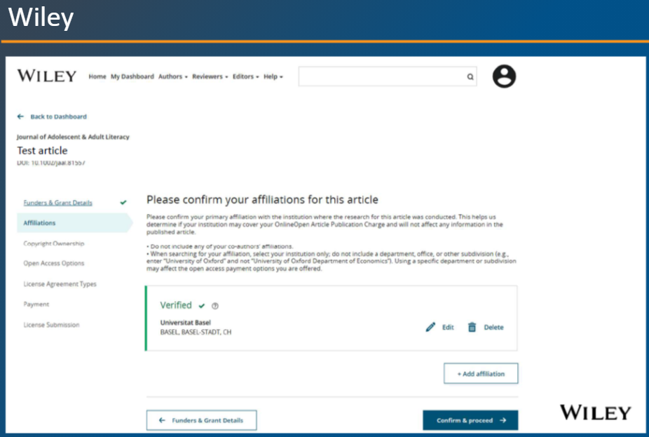 Wiley - Open Access Publishing - eLibrary at Research Information ...