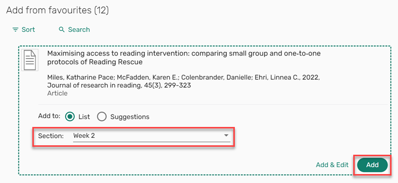 Adding Items To A List Resource List Guide For Educators Library 0462