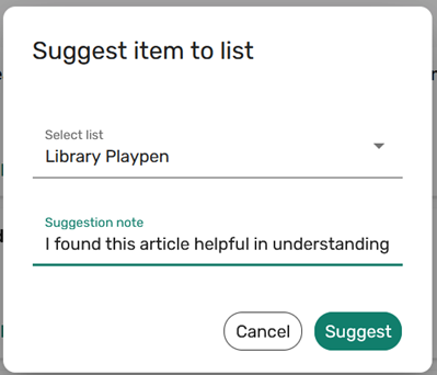 Adding items to a list - Resource list – guide for educators - Library ...